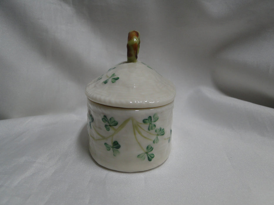 Belleek Shamrock, Ireland: Trinket Box w/ Lid, 3 3/4 Long — Dishes Encore