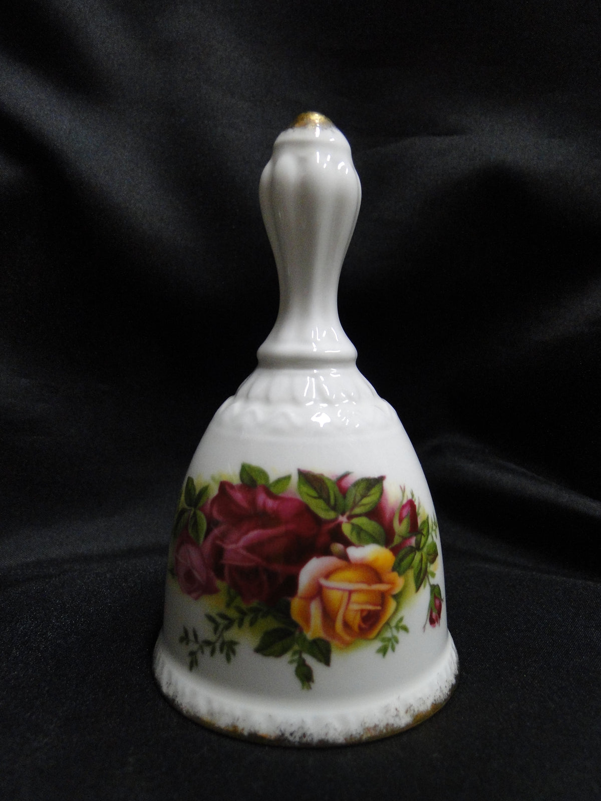 Royal Albert Old Country Roses, England: Bell w/ Clapper, 4 5/8" Tall ...